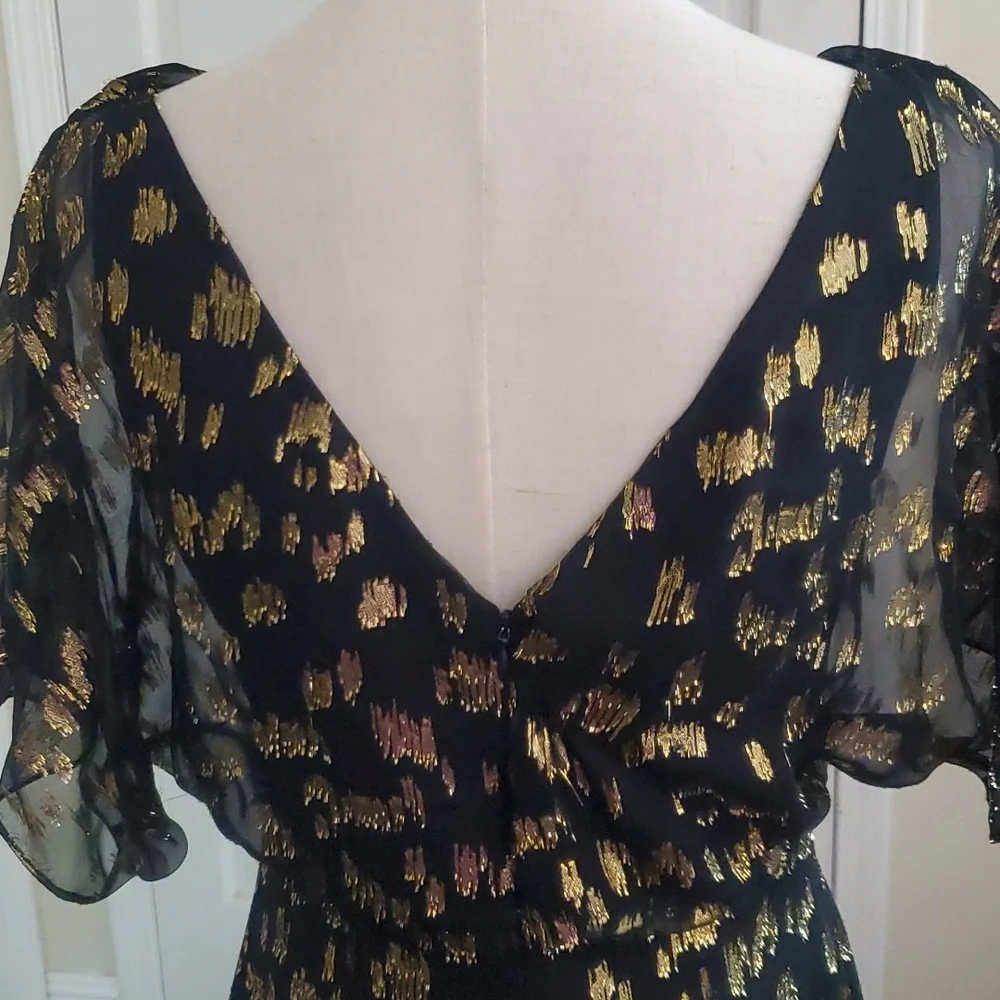 Kay Unger | Dresses | Kay Unger Gold Foil Dress | Poshmark